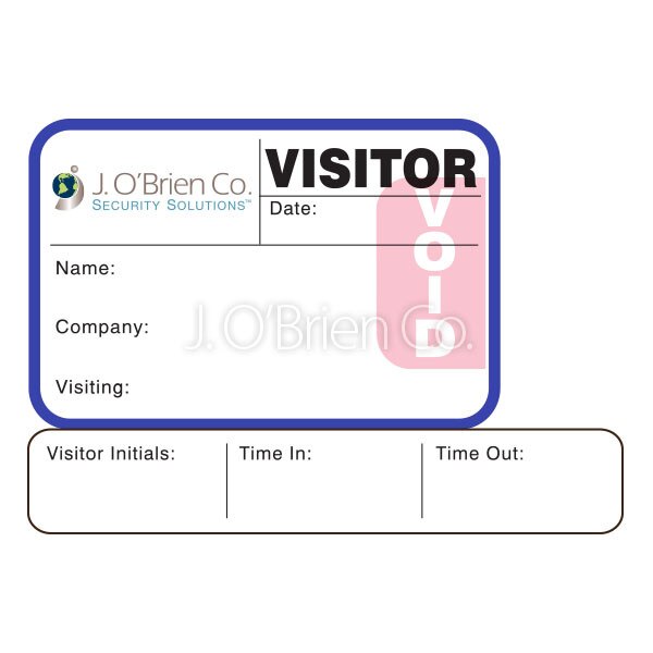 813 Threshold Tab Expiring Id Badge Visitor Registry Book Sign Out